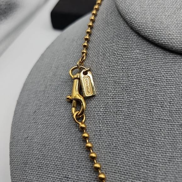 Coach | Jewelry | Coach Gold Ball Chain 7 Necklace With Polished Finish ...